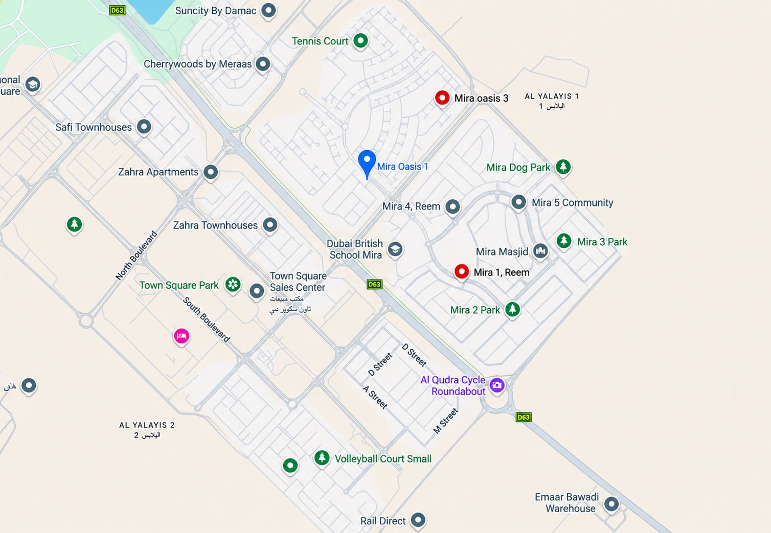 Mira Oasis Location